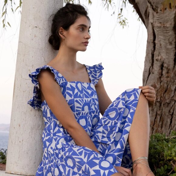 Oliphant | Dresses | Oliphant Smocked Square Neck Mini Eclipse Dress ...